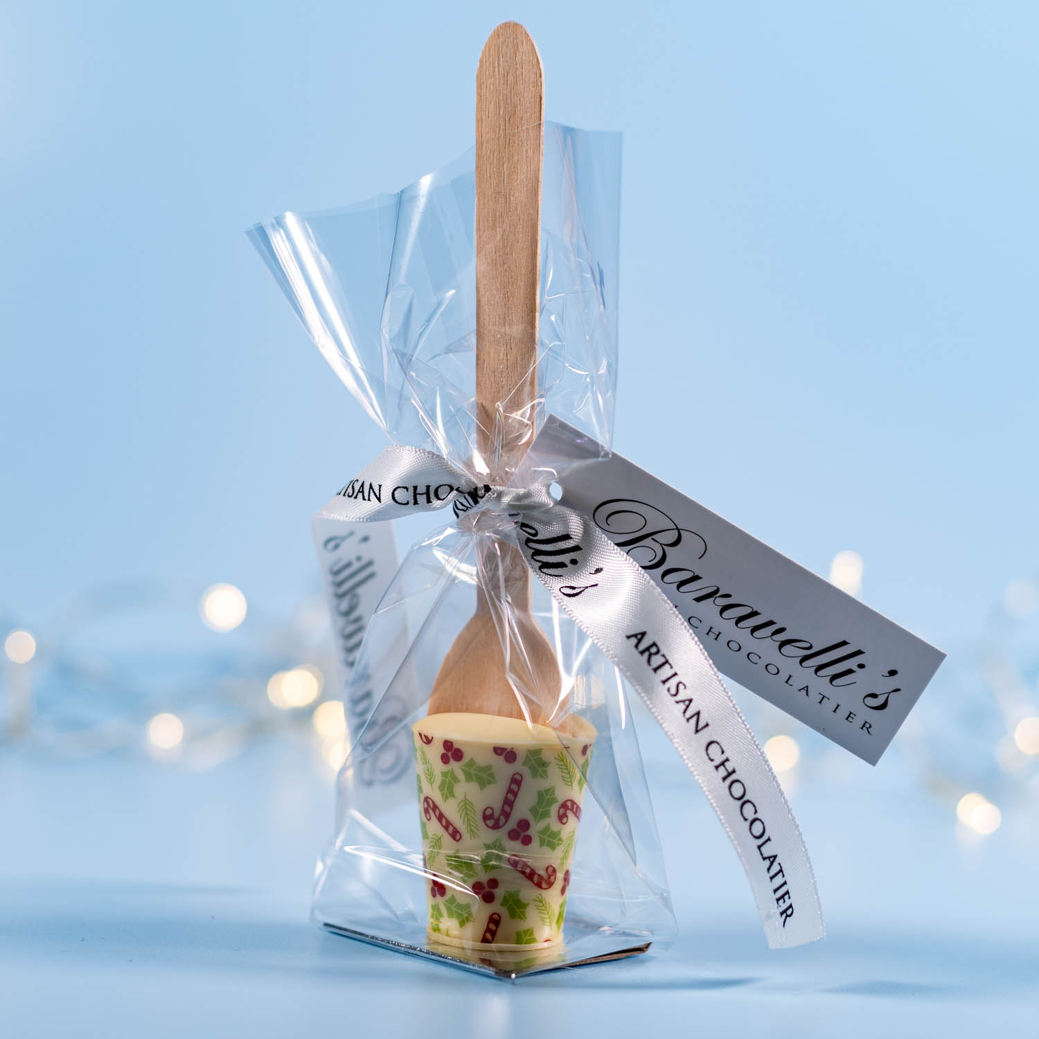 Chocstix - Just White at Christmas - Baravelli's Artisan Chocolatier